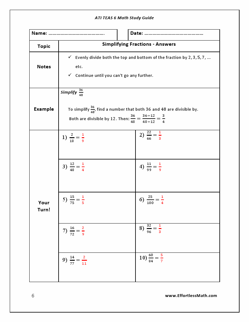ATI TEAS 6 Math Study Guide - : A | Effortless Math