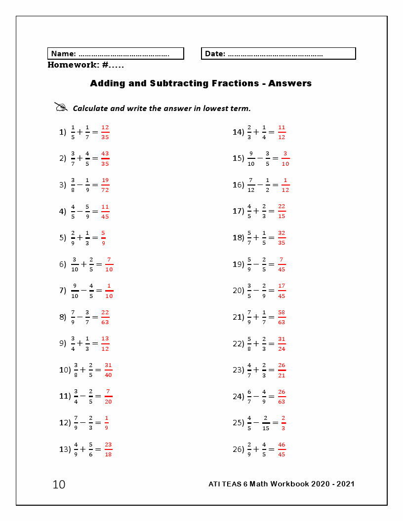 ATI TEAS 6 Math Workbook 2020 – 2021: The Most Comprehensive Review for ...