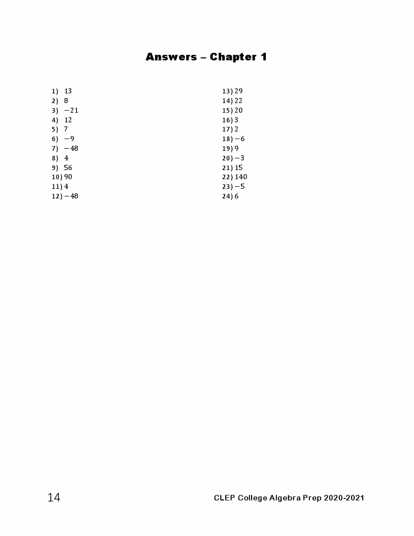 CLEP College Algebra Prep 2020-2021: The Most Comprehensive Review and ...