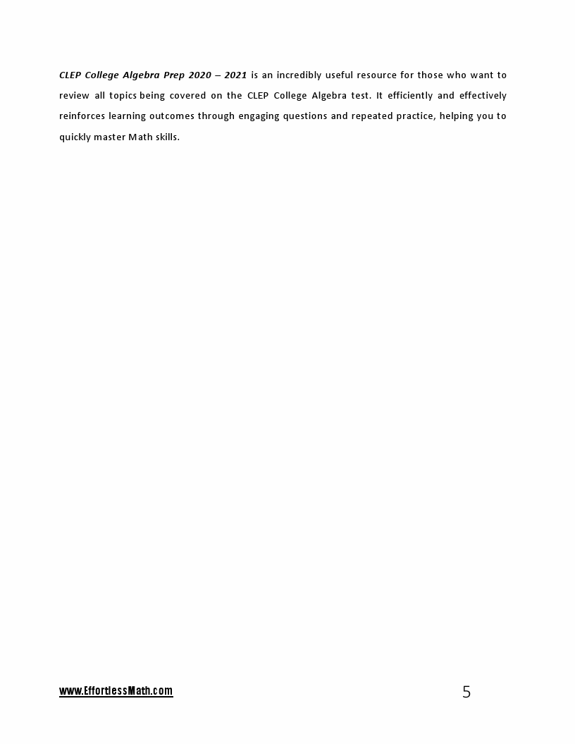 CLEP College Algebra Prep 2020-2021: The Most Comprehensive Review and ...