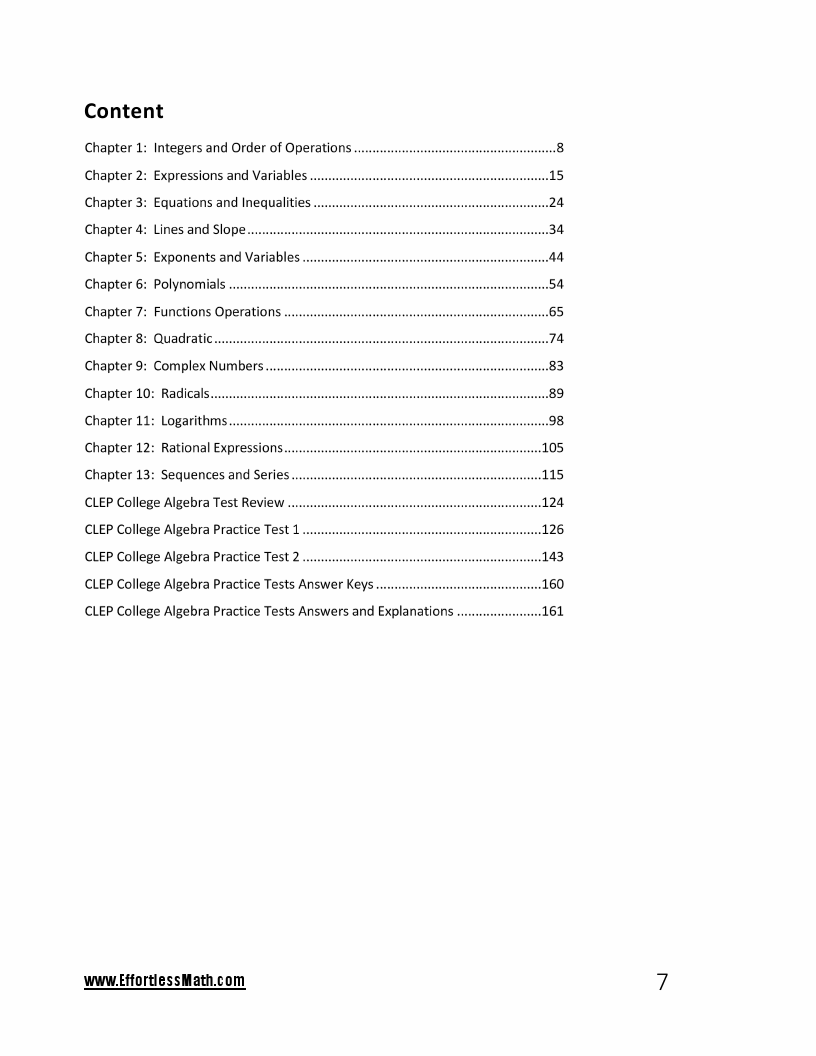 CLEP College Algebra Prep 2020-2021: The Most Comprehensive Review and ...