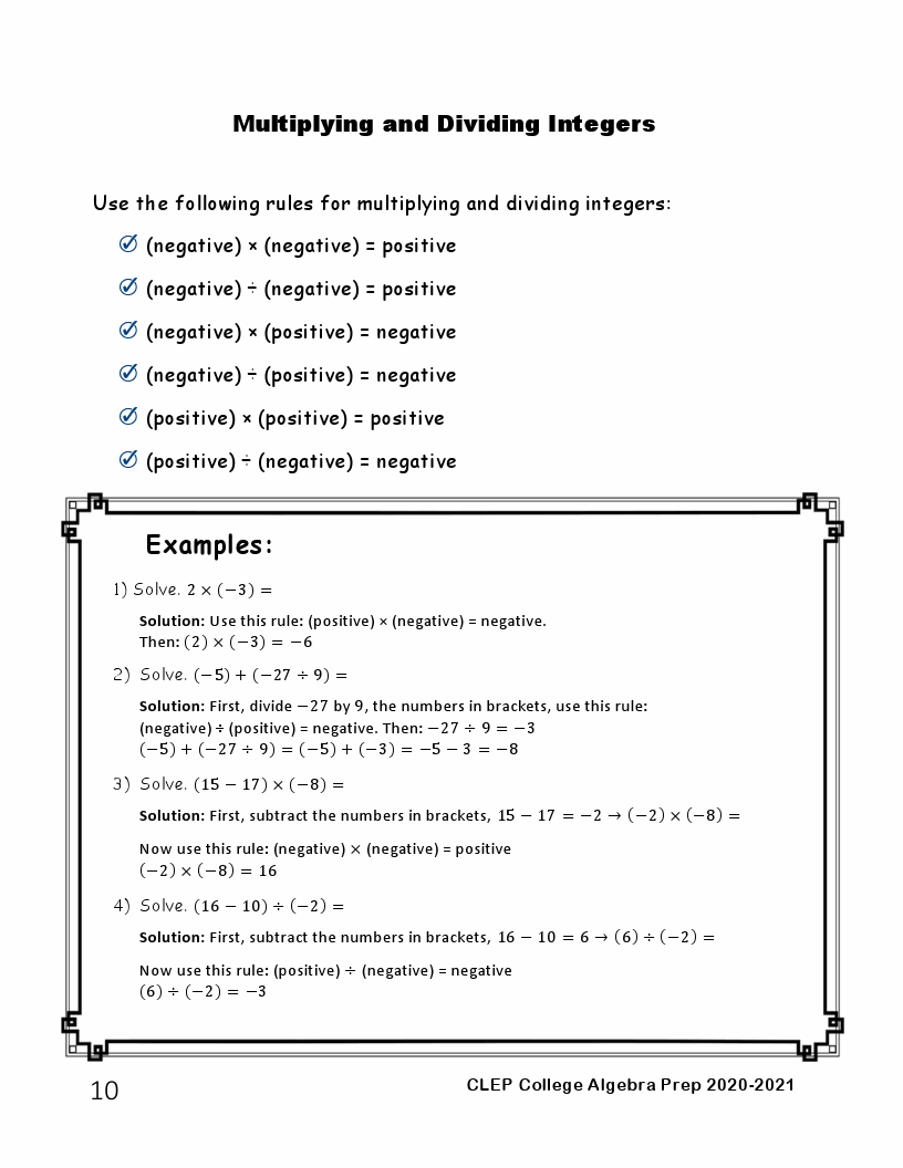 CLEP College Algebra Prep 2020-2021: The Most Comprehensive Review and ...