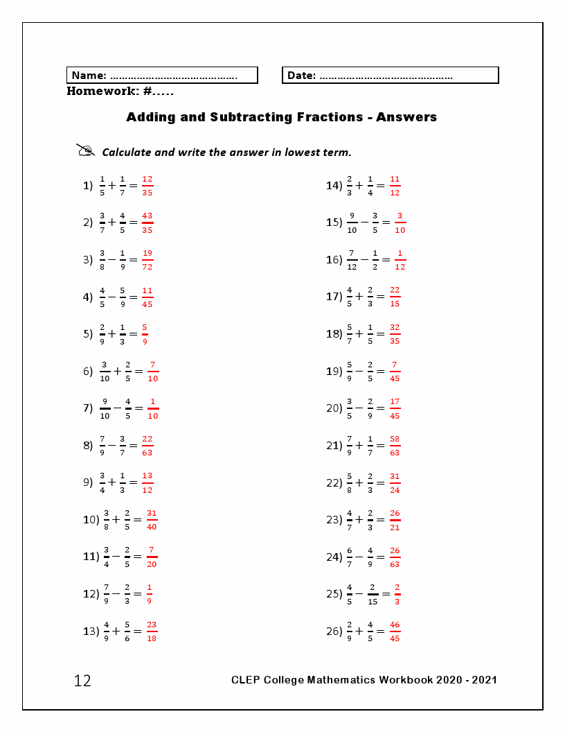 CLEP College Mathematics Workbook 2020 – 2021: The Most Comprehensive ...