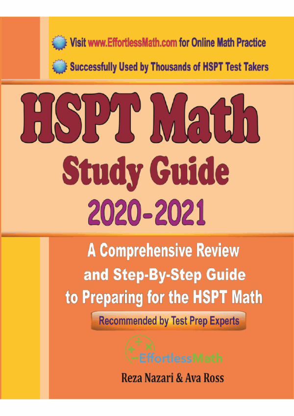 Top 10 HSPT Math Prep Books (Our 2021 Favorite Picks) - Effortless Math