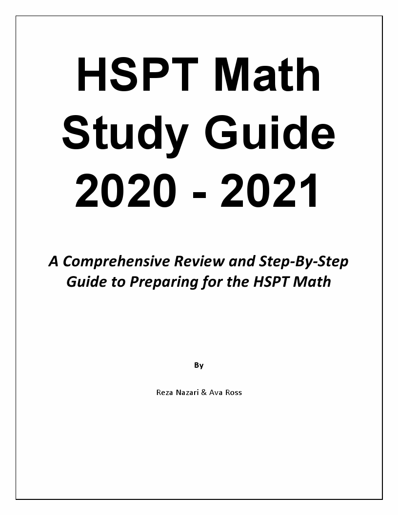 HSPT Math Study Guide 2020 – 2021: A Comprehensive Review and Step-By ...