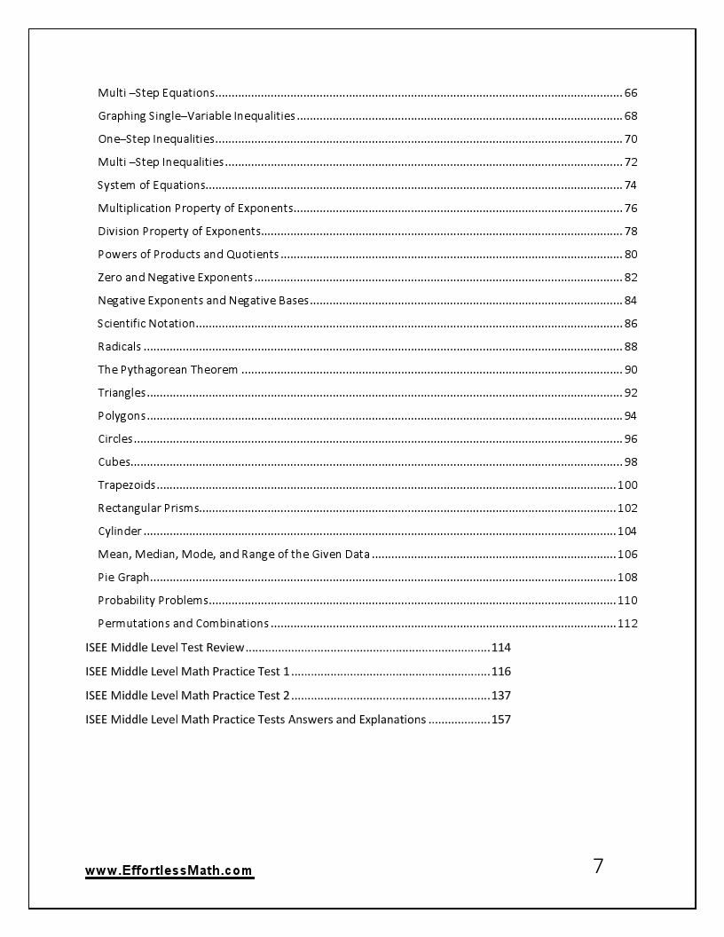 ISEE Middle Level Math Workbook 2020 – 2021: The Most Comprehensive ...