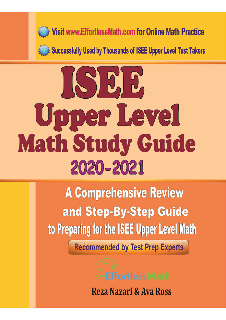 ISEE Upper Level Math Study Guide 2020 – 2021: A Comprehensive Review ...