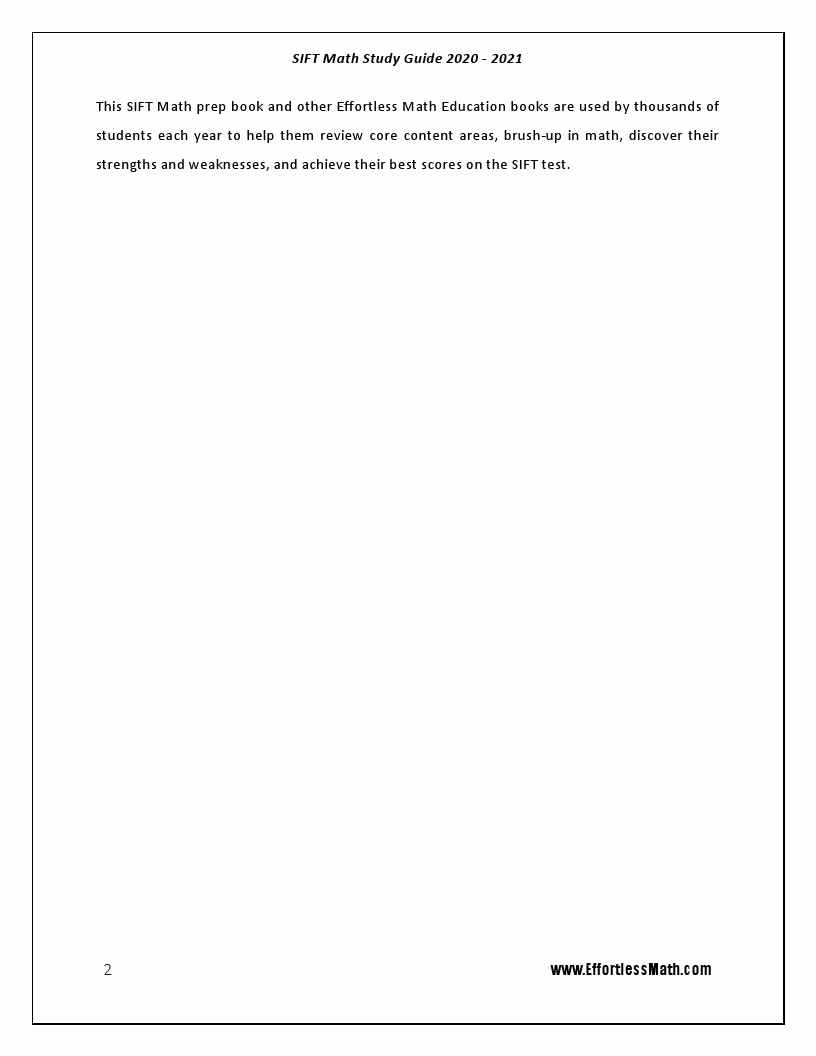SIFT Math Study Guide 2020 – 2021: A Comprehensive Review and Step-By ...