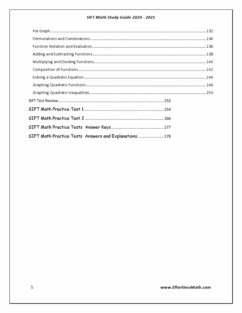 SIFT Math Study Guide 2020 – 2021: A Comprehensive Review and Step-By ...