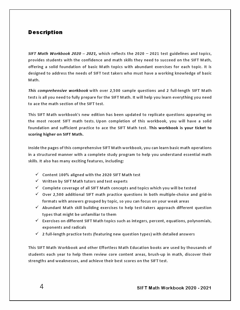 SIFT Math Workbook 2020 – 2021: The Most Comprehensive Review for the ...