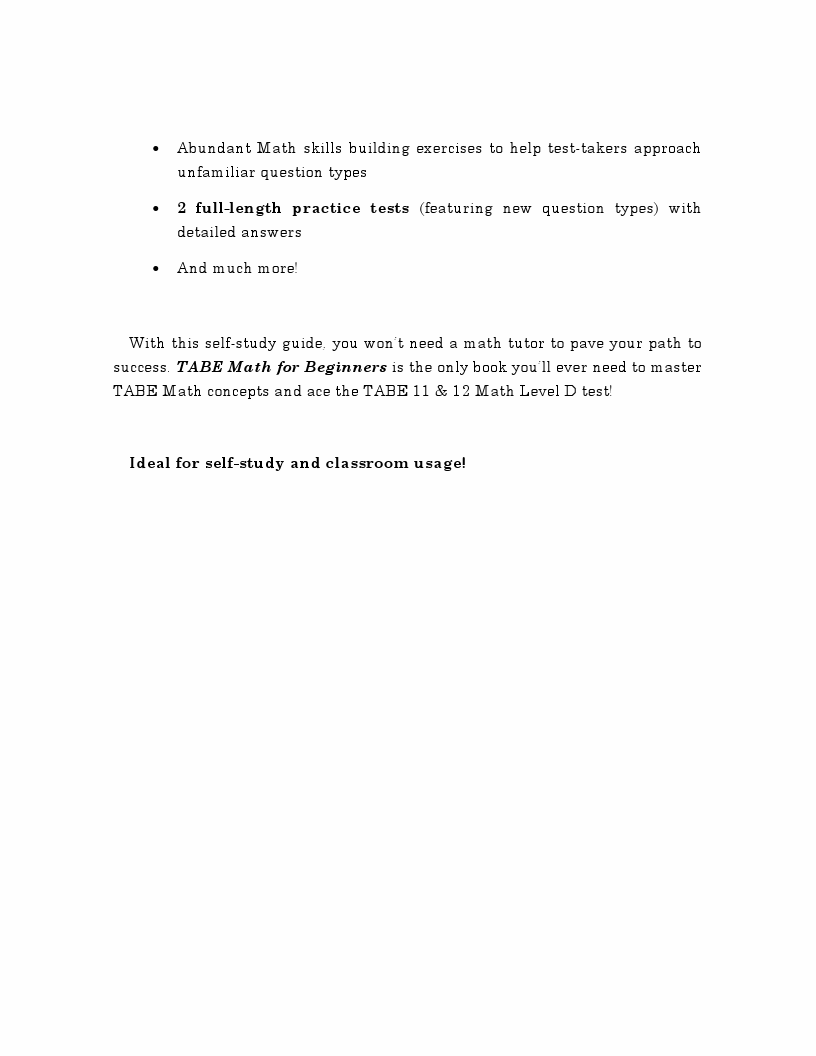 TABE Math for Beginners 2024: The Ultimate Step by Step Guide to ...