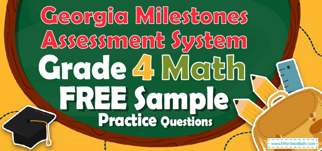4th Grade Georgia Milestones Assessment System Math FREE Sample ...
