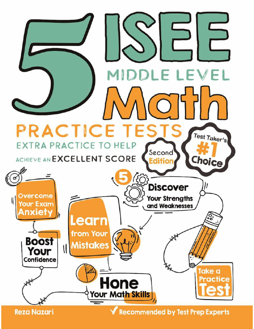 5 ISEE Middle Level Math Practice Tests: Extra Practice to Help Achieve ...