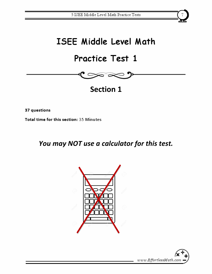 5 ISEE Middle Level Math Practice Tests: Extra Practice to Help Achieve ...