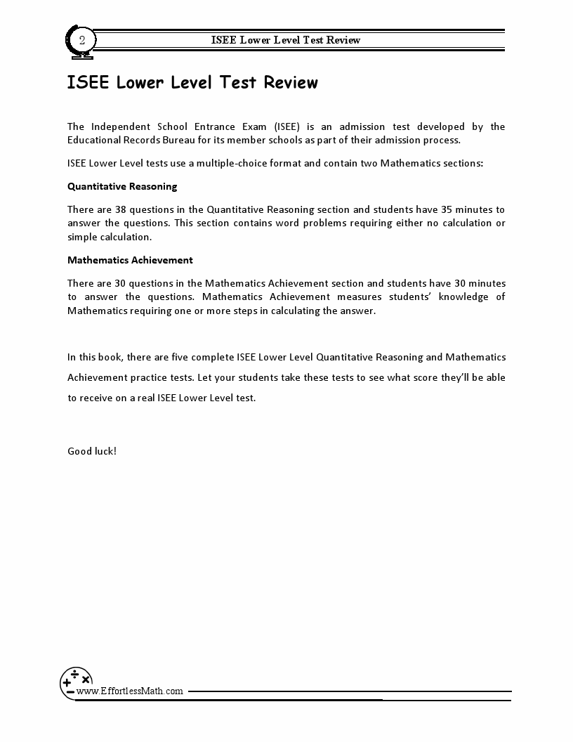 5 ISEE Lower Level Math Practice Tests: Extra Practice to Help Achieve ...