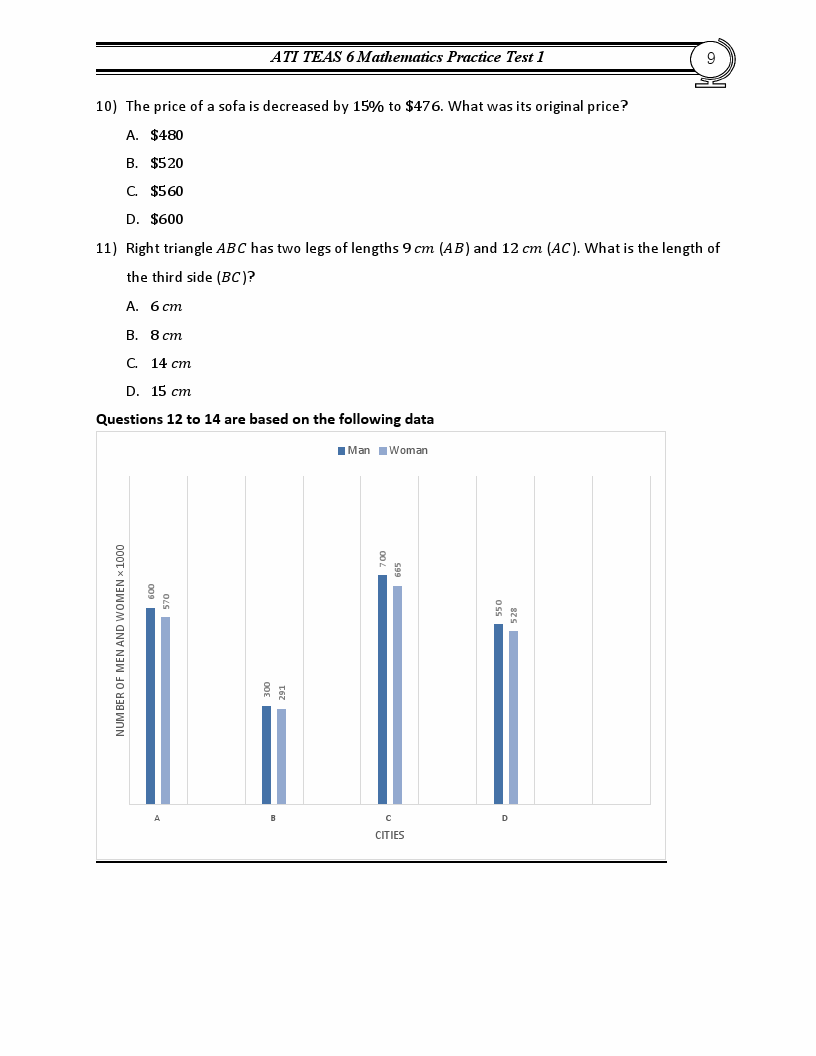 5 ATI TEAS 6 Math Practice Tests: Extra Practice to Help Achieve an ...
