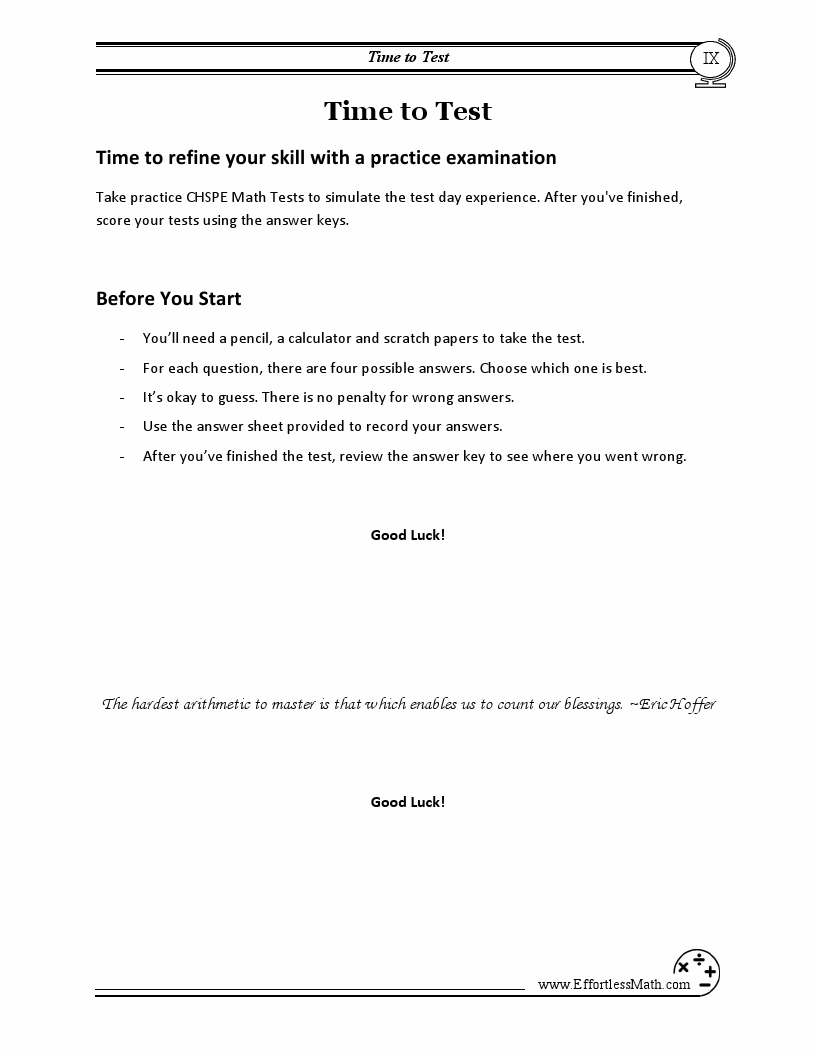 CHSPE Math Practice Tests: Extra Practice to | Effortless Math