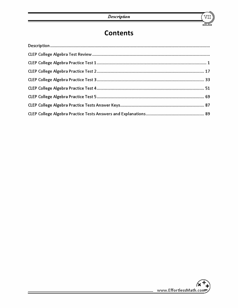 5 CLEP College Algebra Practice Tests: Extra Practice to Help Achieve ...