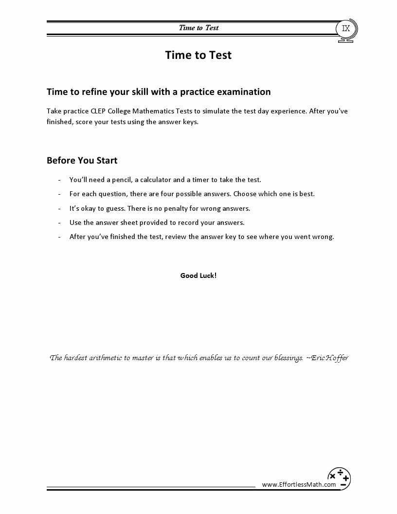 5 CLEP College Mathematics Practice Tests: Extra Practice to Help ... 5 CLEP College Mathematics Practice Tests: Extra Practice to Help ...