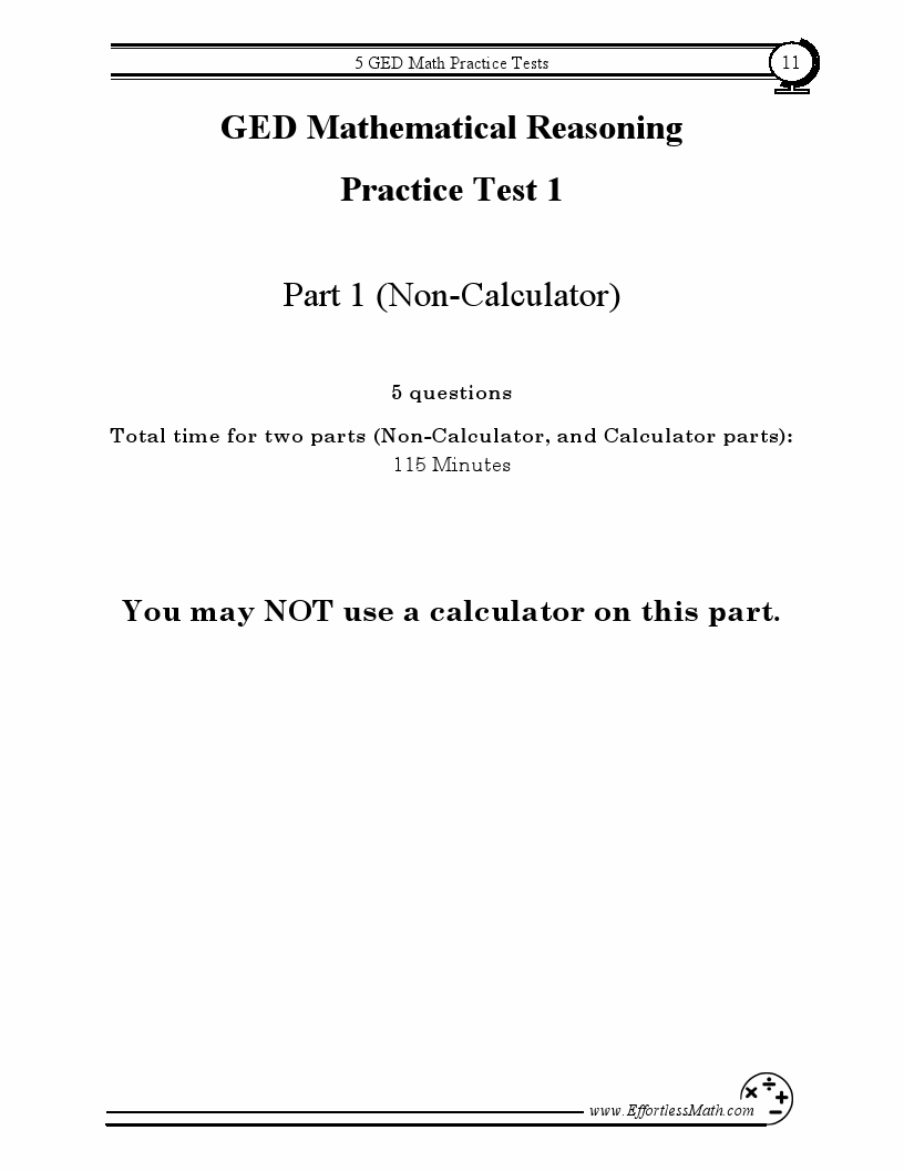 5 GED Math Practice Tests: Extra Practice to Help Achieve an Excellent ...