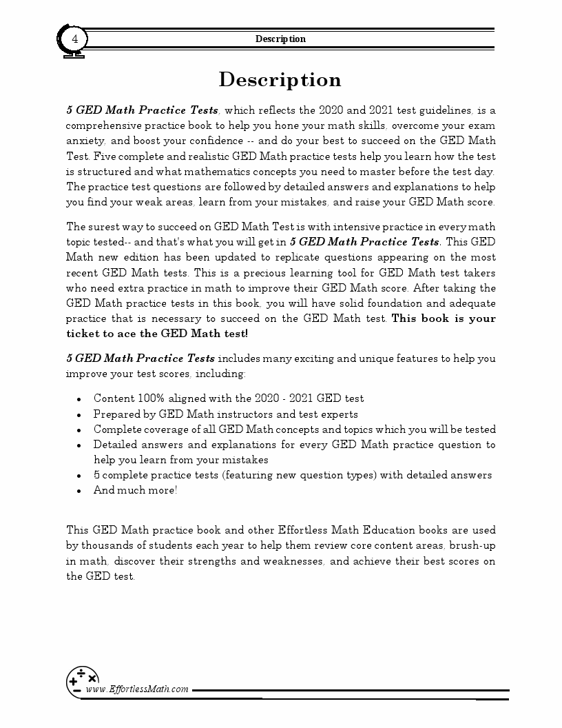 5 GED Math Practice Tests: Extra Practice to Help Achieve an Excellent ...