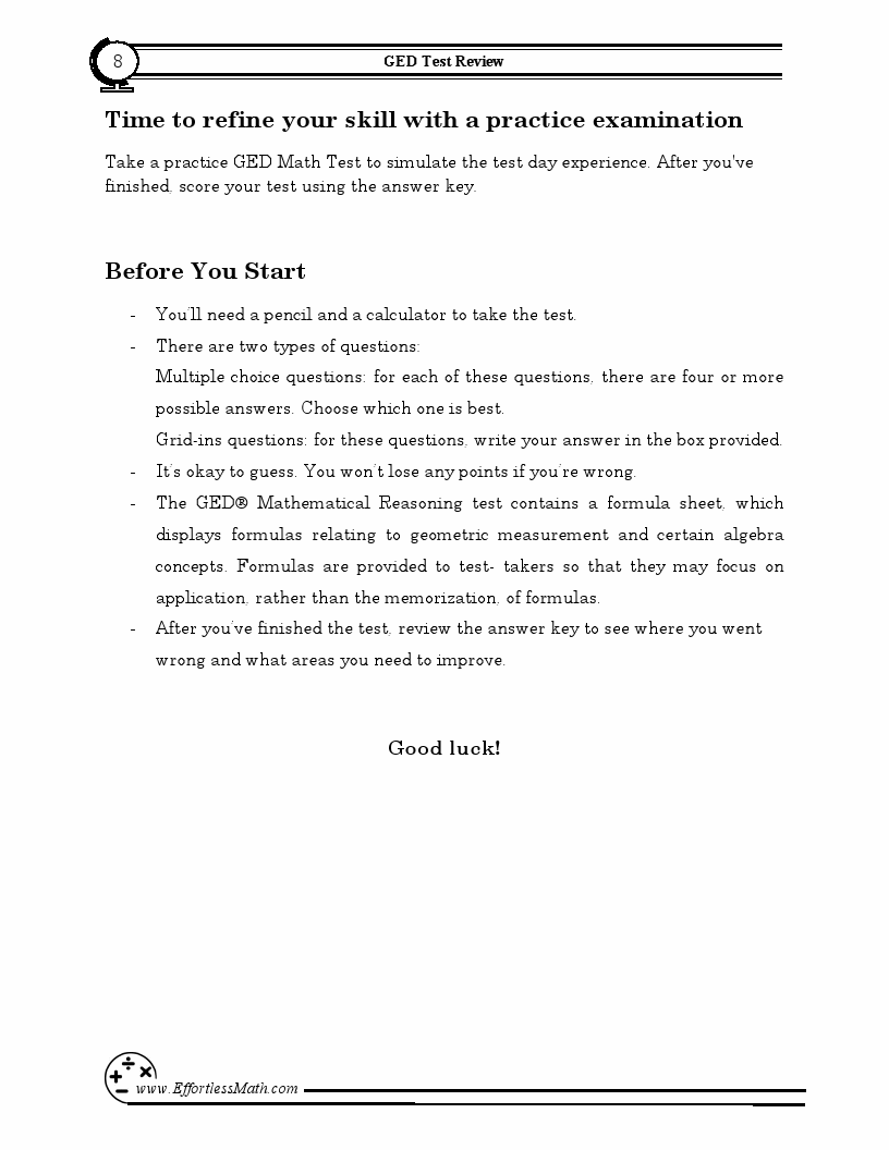 5 GED Math Practice Tests: Extra Practice to Help Achieve an Excellent ...