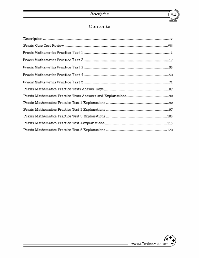 5 Praxis Core Math Practice Tests: Extra Practice to Help Achieve an ...