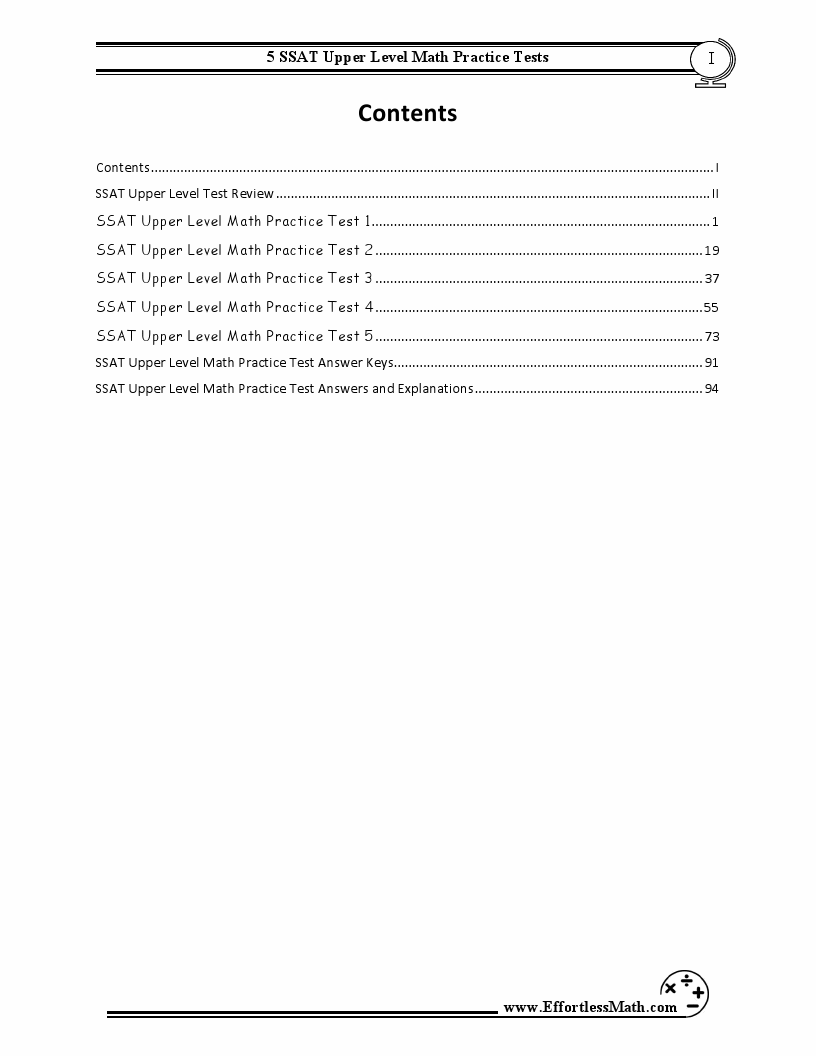 5 SSAT Upper Level Math Practice Tests: Extra Practice to Help Achieve ...