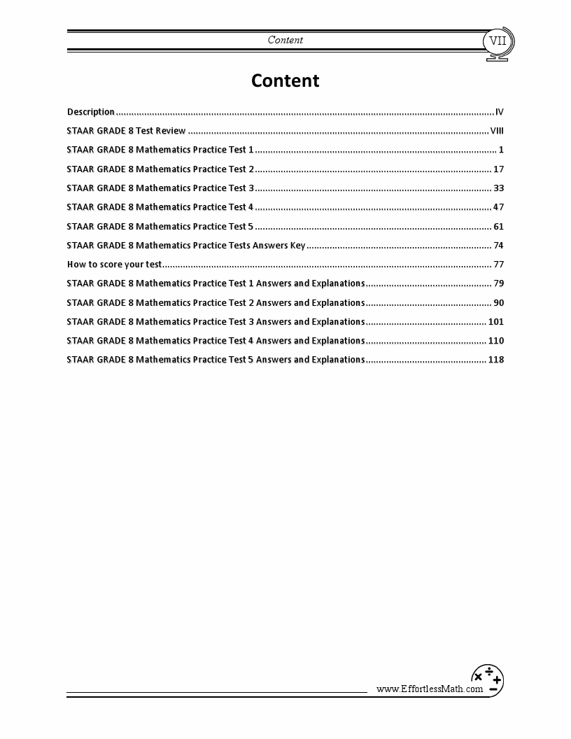 5 Staar Grade 8 Math Practice Tests Extra Practice To Help Achieve An