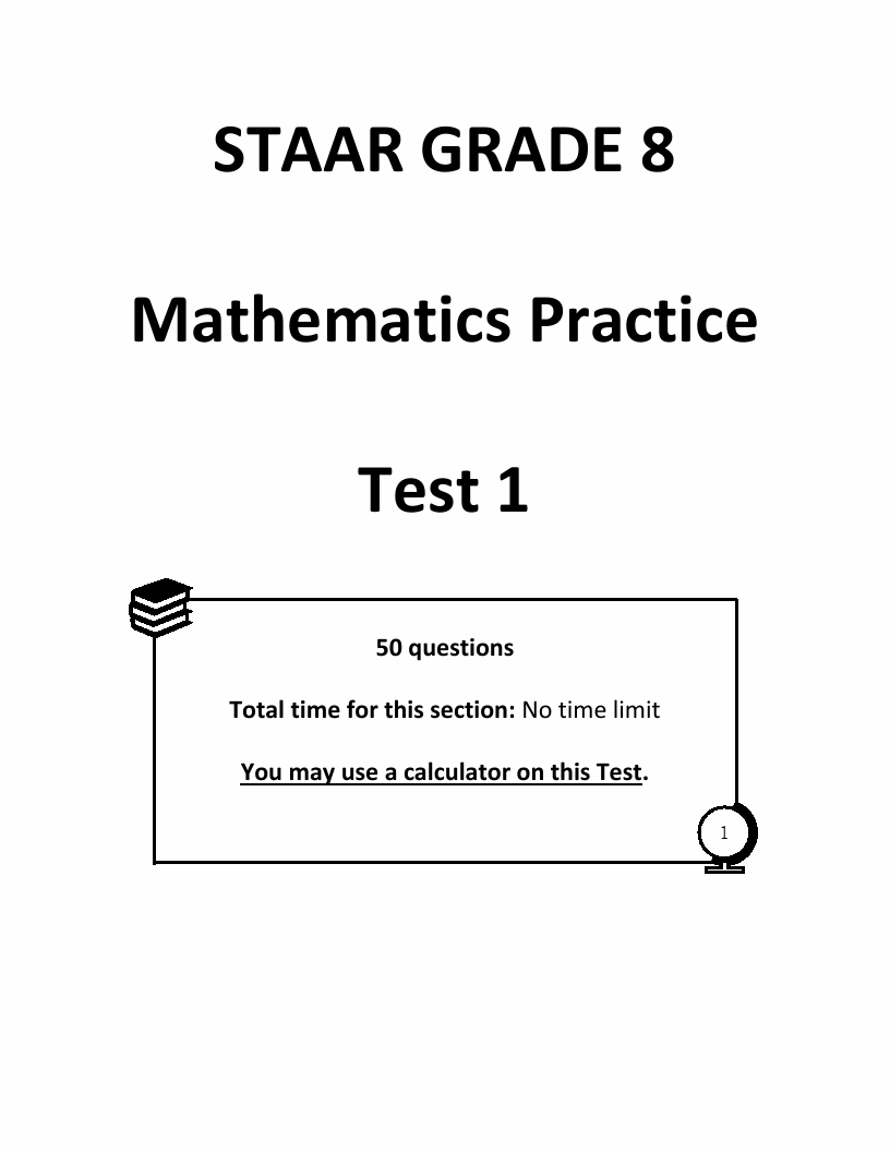 5 Staar Grade 8 Math Practice Tests Extra Practice To Help Achieve An