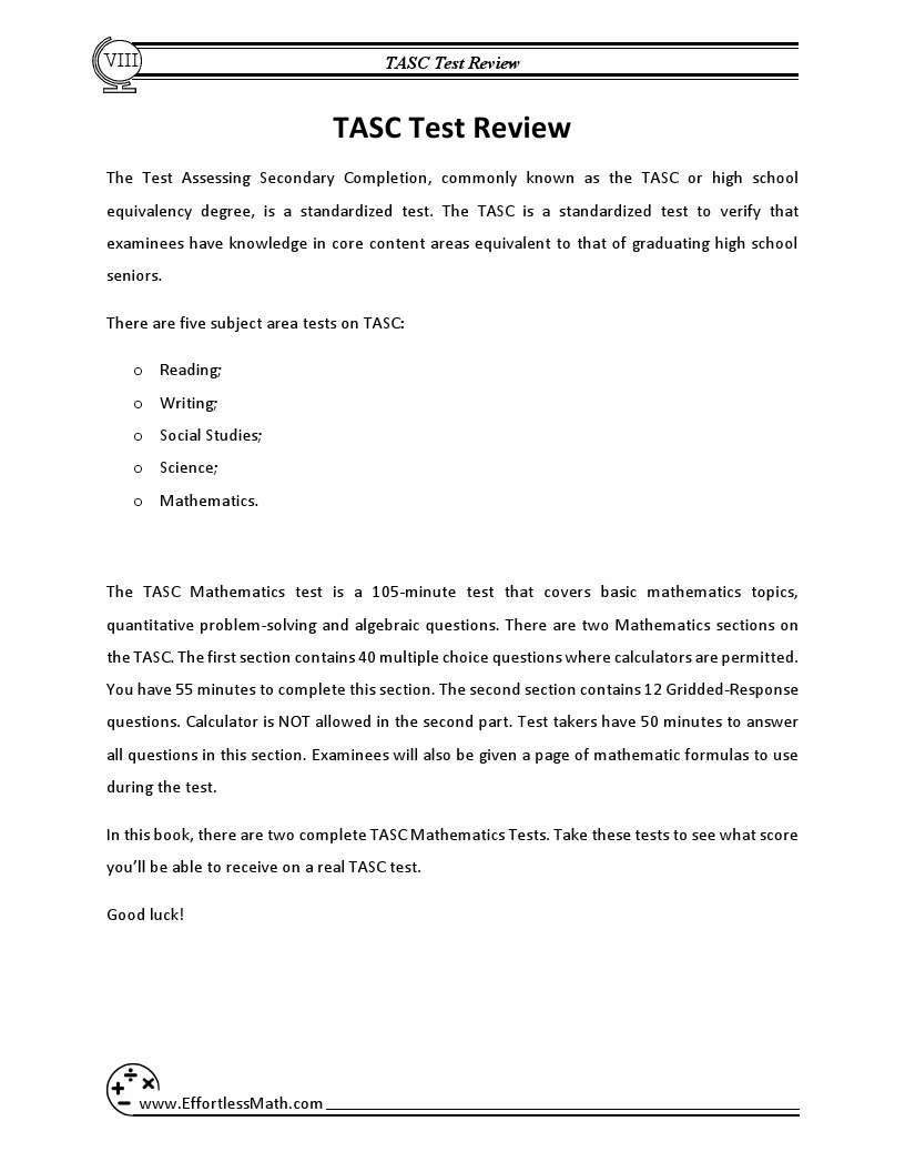 5 TASC Math Practice Tests: Extra Practice to Help Achieve an Excellent ...