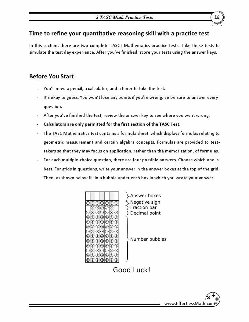 5 TASC Math Practice Tests: Extra Practice to Help Achieve an Excellent ...