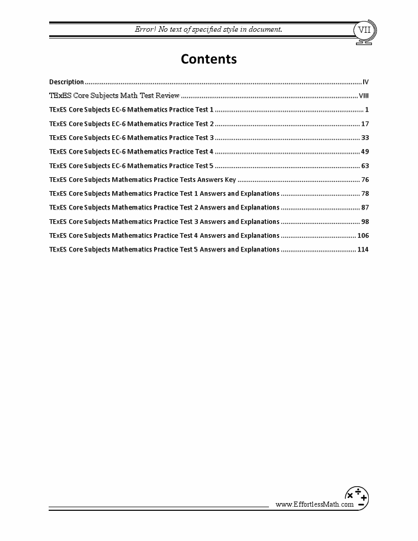 5 TExES Core Subjects EC-6 Mathematics Practice Tests: Extra Practice ...