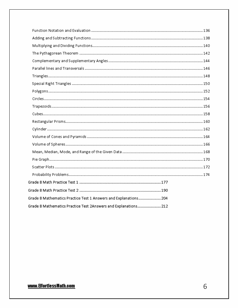 Comprehensive Math Workbook for Grade 8: Student Workbook and 2 ...