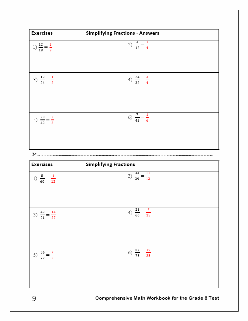 Comprehensive Math Workbook for Grade 8: Student Workbook and 2 ...