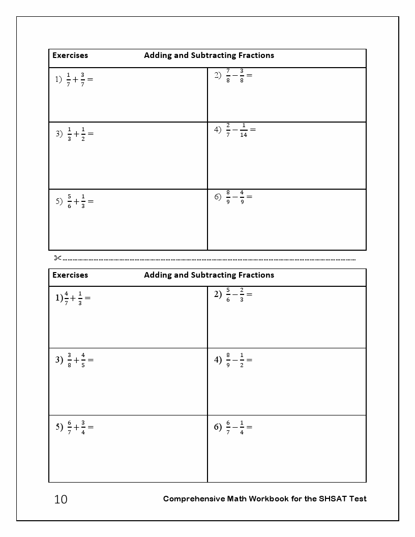 Comprehensive Math Workbook for the SHSAT Test: Student Workbook and 2 ...