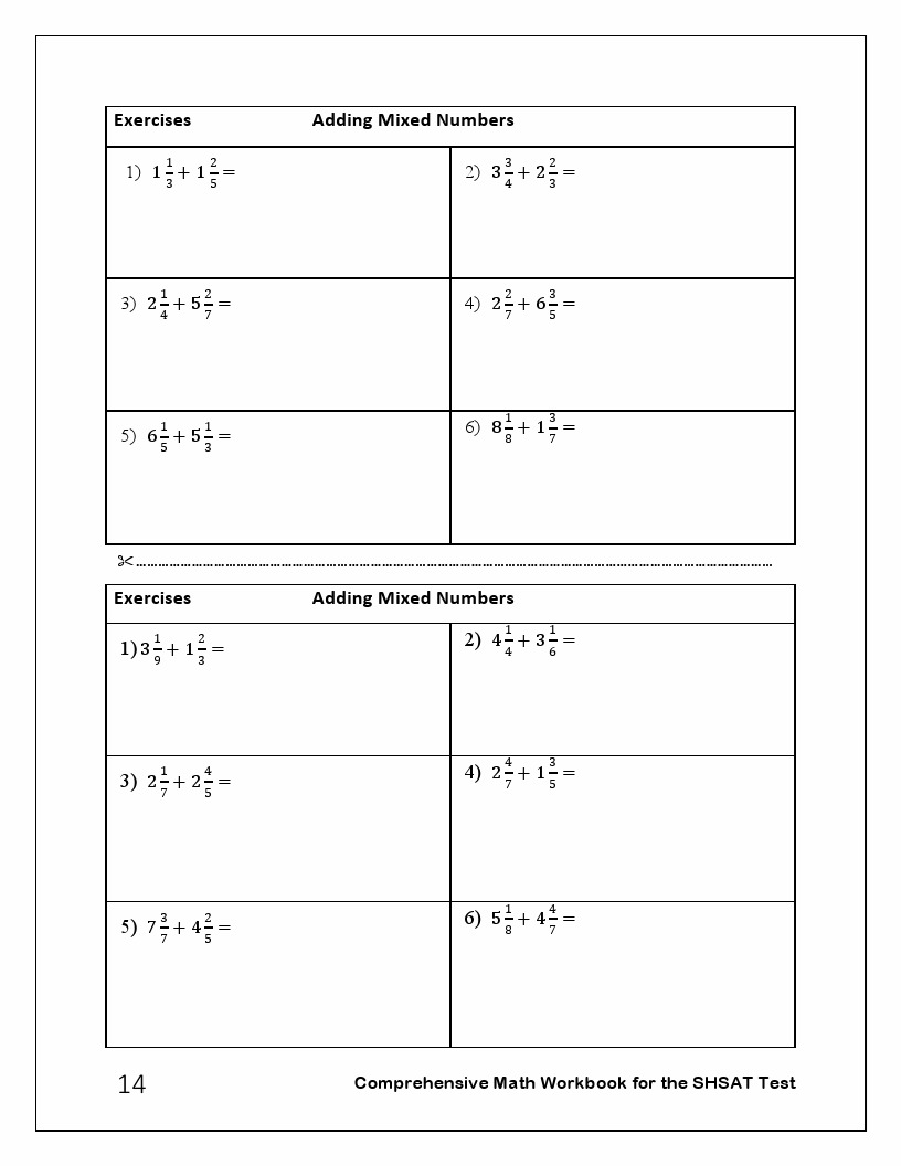 Comprehensive Math Workbook for the SHSAT Test: Student Workbook and 2 ...