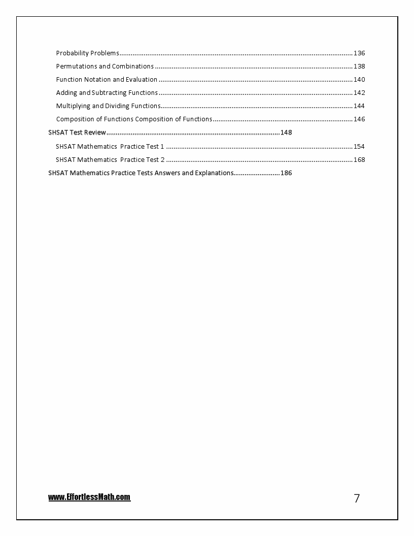 Comprehensive Math Workbook for the SHSAT Test: Student Workbook and 2 ...