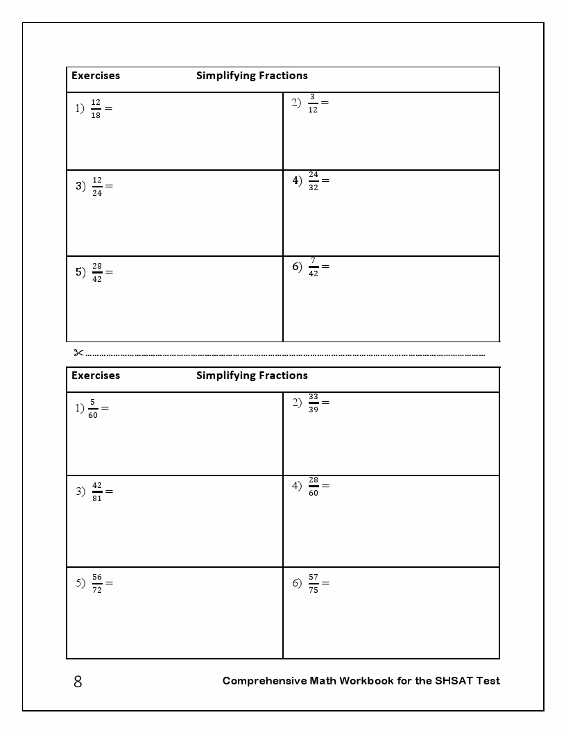 Comprehensive Math Workbook for the SHSAT Test: Student Workbook and 2 ...