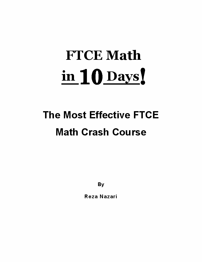 FTCE Math in 10 Days: The Most Effective FTCE Math Crash Course ...