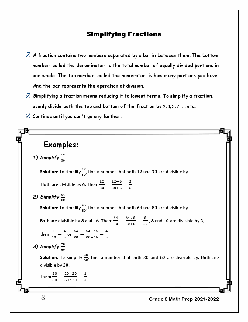 Grade 8 Math Prep 2021-2022: The Most Comprehensive Review and Ultimate ...