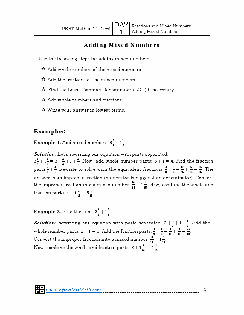 PERT Math in 10 Days: The Most Effective PERT Math Crash Course ...