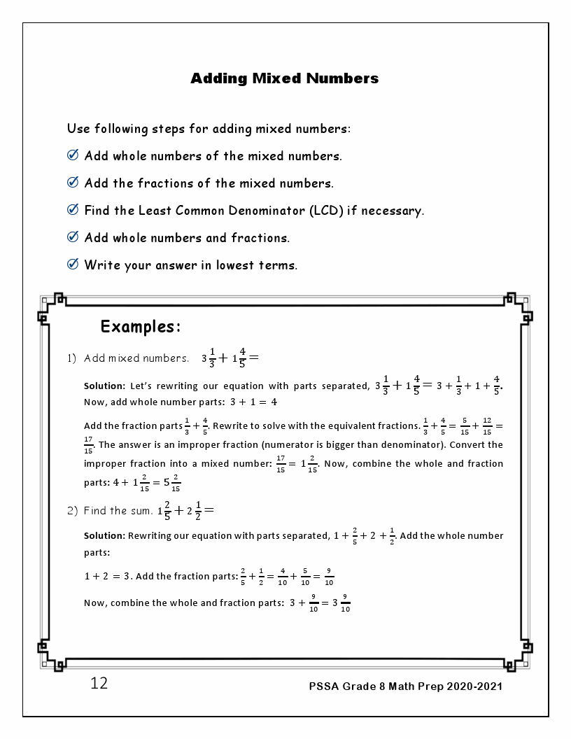 PSSA Grade 8 Math Prep 2020-2021: The Most Comprehensive Review and ...