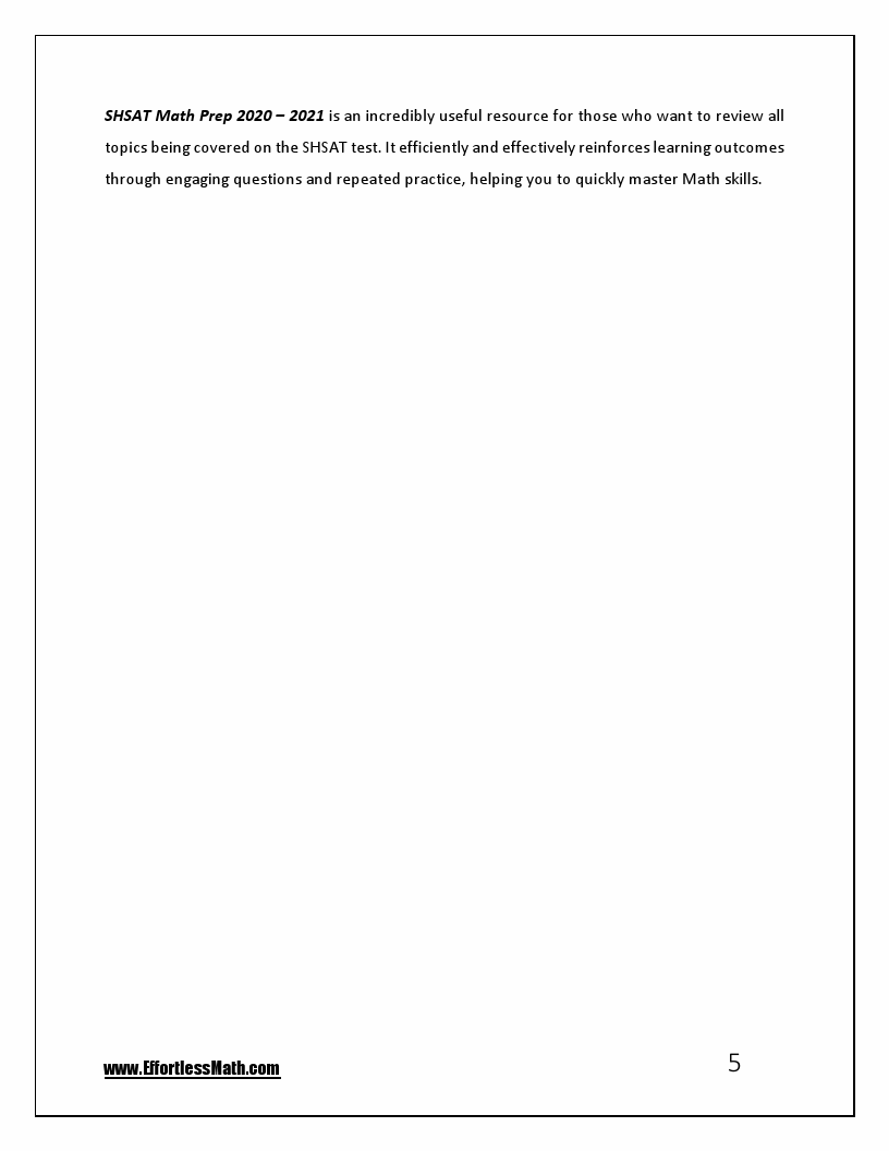 SHSAT Math Preparation 2020 – 2021: SHSAT Math Workbook + 2 Full-Length ...