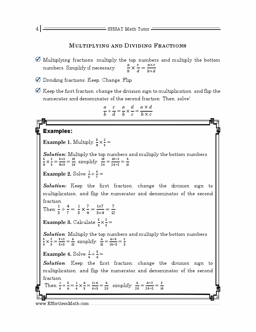 SHSAT Math Tutor: Everything You Need to Help Achieve an Excellent ...