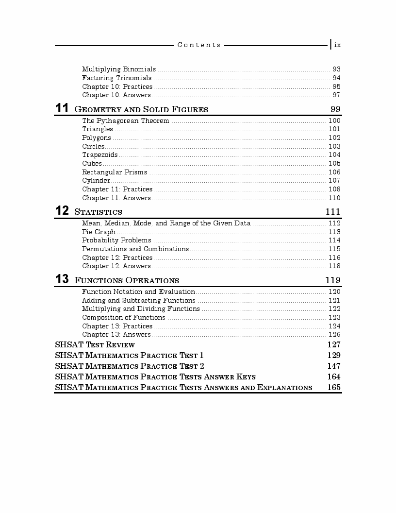 SHSAT Math Tutor: Everything You Need to Help Achieve an Excellent ...