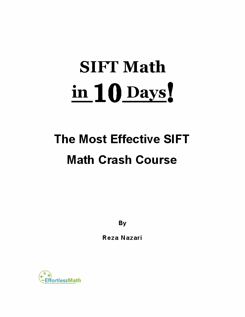 SIFT Math in 10 Days: The Most Effective SIFT Math Crash Course ...