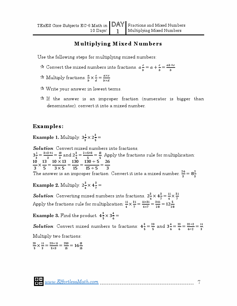 TExES Core Subjects EC-6 Math in 10 Days: The Most Effective TExES Core ...