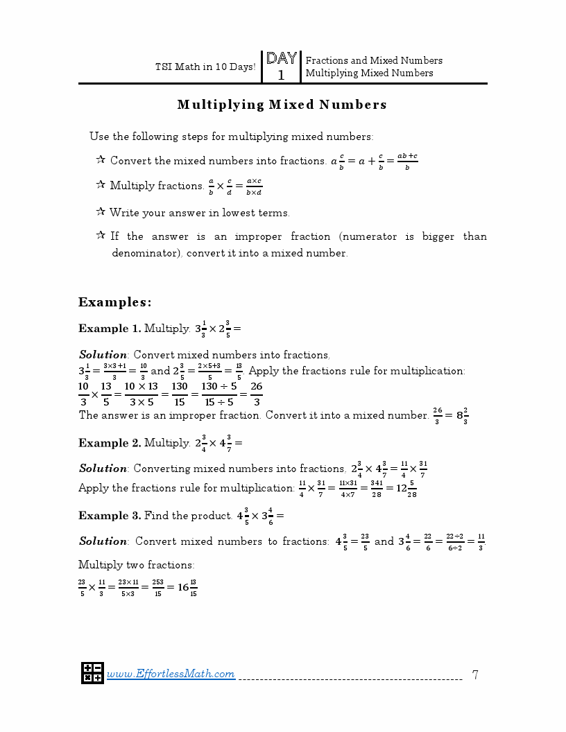 TSI Math in 10 Days: The Most Effective TSI Math Crash Course ...