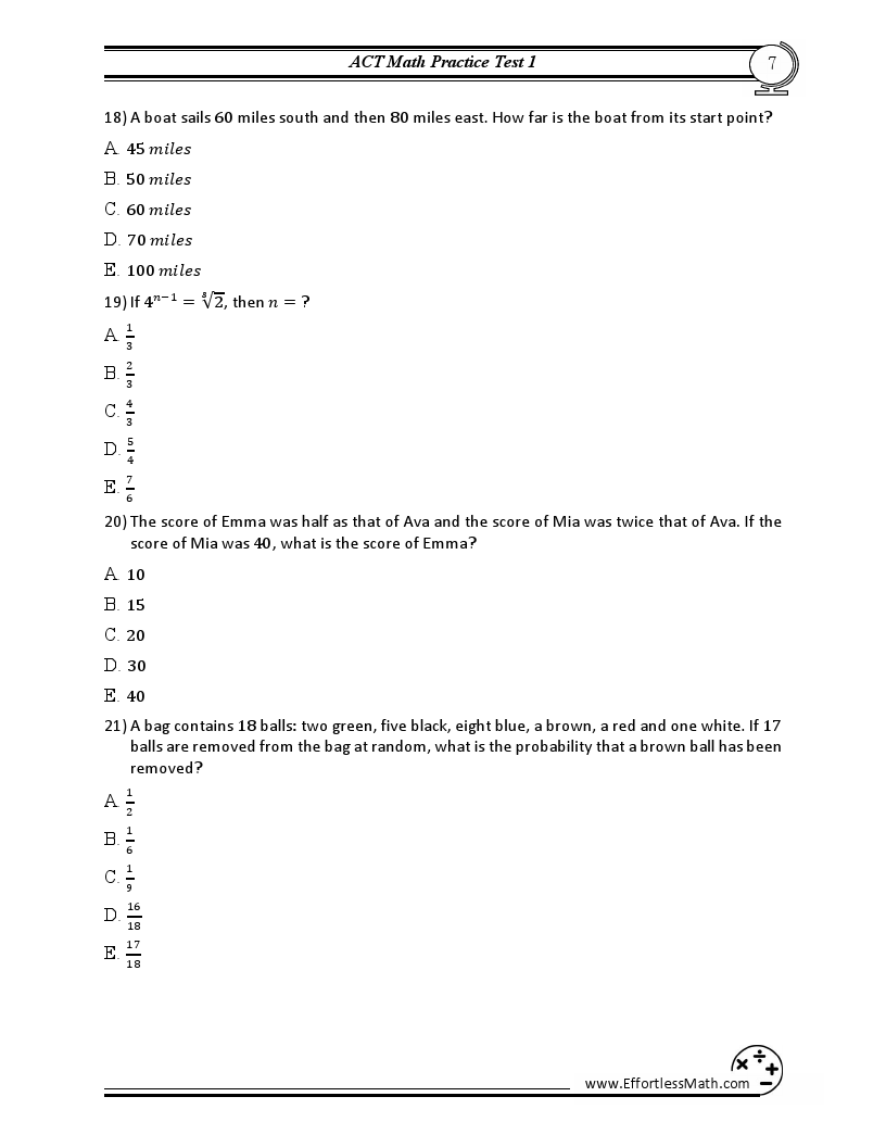 5 ACT Math Practice Tests: Extra Practice to Help Achieve an Excellent ...